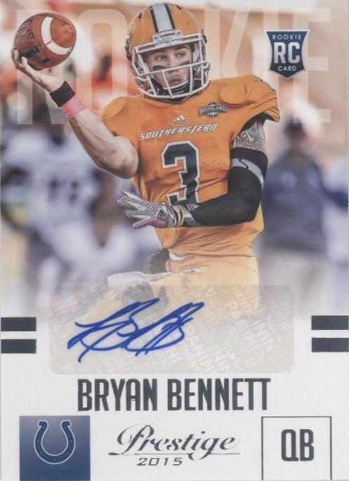 2015 Panini Prestige - Rookie Bryan Bennett #213 Signatures (AU, RC ...