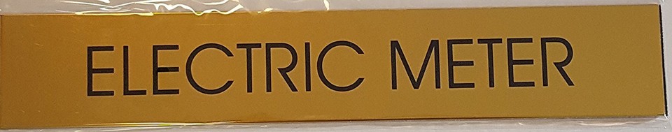 ELECTRIC METER ROOM SIGN (GOLD ALUMINUM)-REF24-1027 | eBay