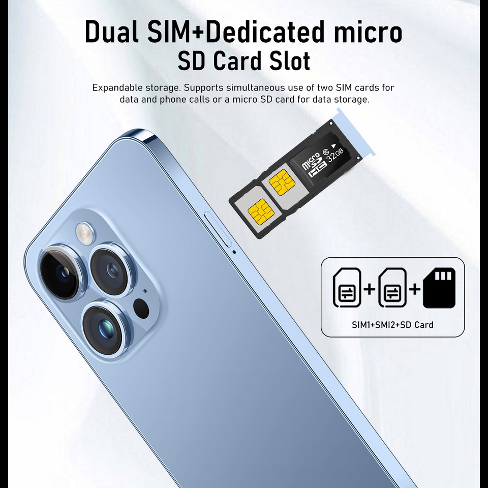 Unlocked Cell Phone 14 Pro Max 5G 256GB 6.8" Smartphone Android 13 ...