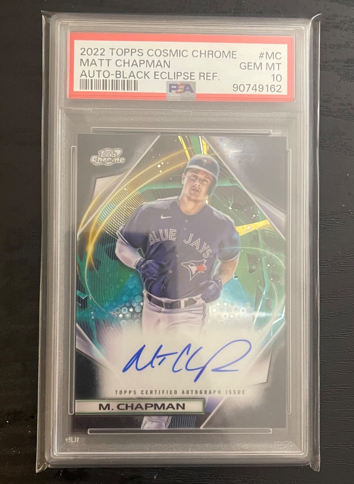 2022 Topps Cosmic Chrome Matt Chapman Black Eclipse Auto /10 PSA 10 POP 3 | eBay