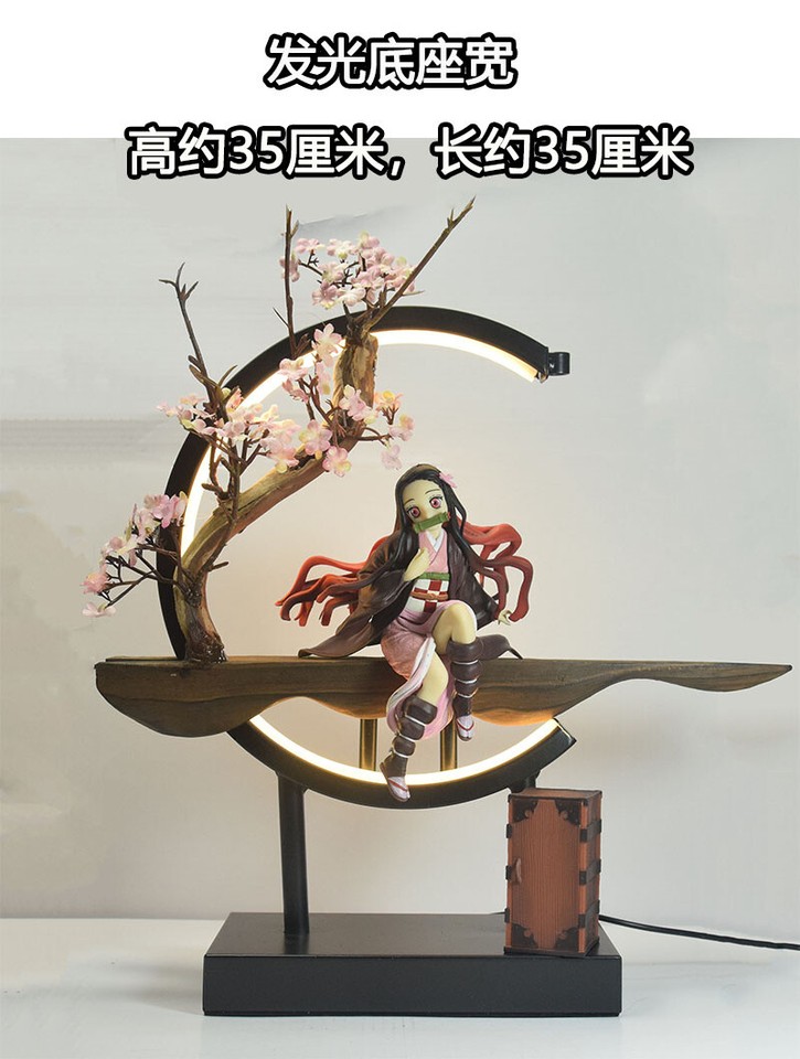 Anime Demon Slayer Kamado Nezuko Figure LED Home Decor 35cm Model Gift ...