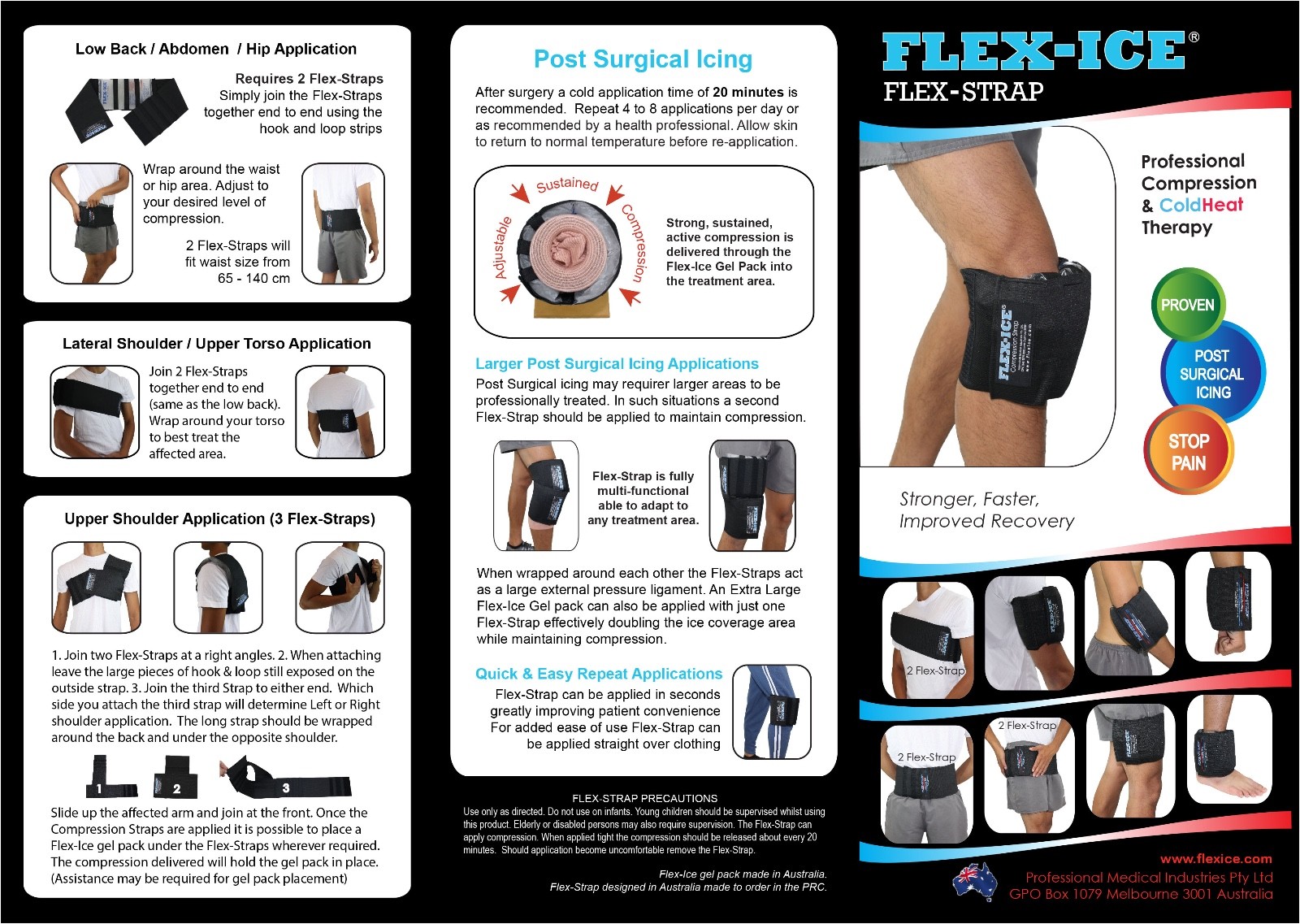 Flex-Ice Compression Strap + 1 Standard Flex-Ice Cold Hot Gel Pack | eBay