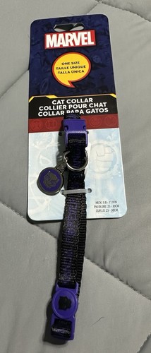 Disney Marvel Cat Collar Black Panther Wakanda Forever Black Purple New ...