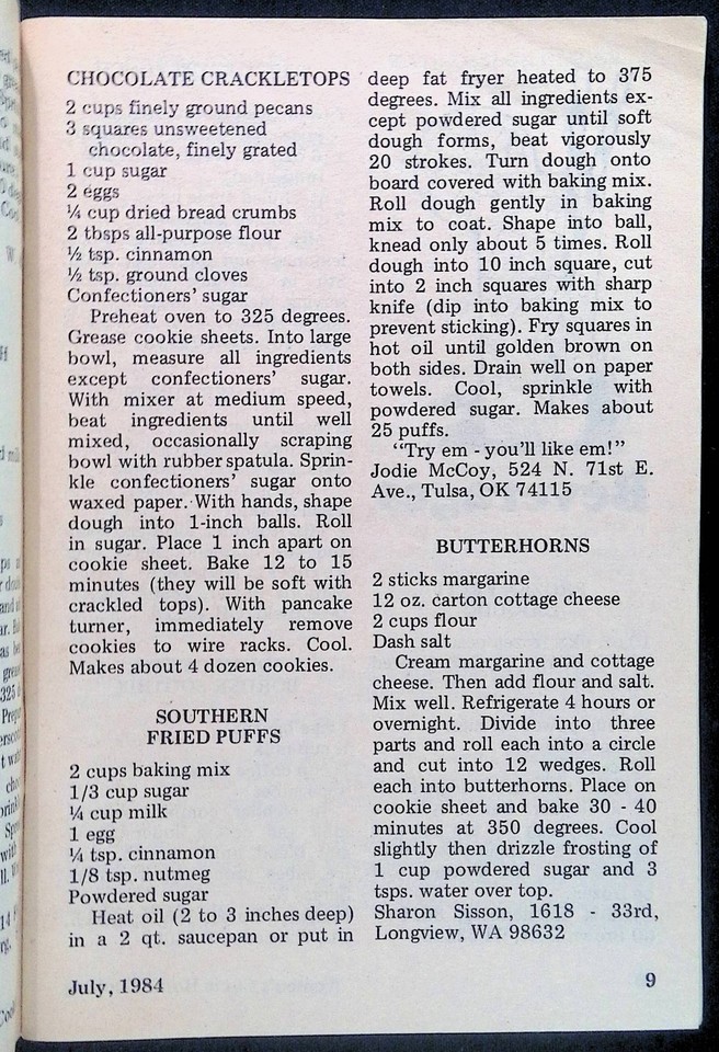 WOMEN'S CIRCLE HOME COOKING VOL. 12 #7 ~ FN 1984 JULY MAGAZINE ~ RECIPE ...