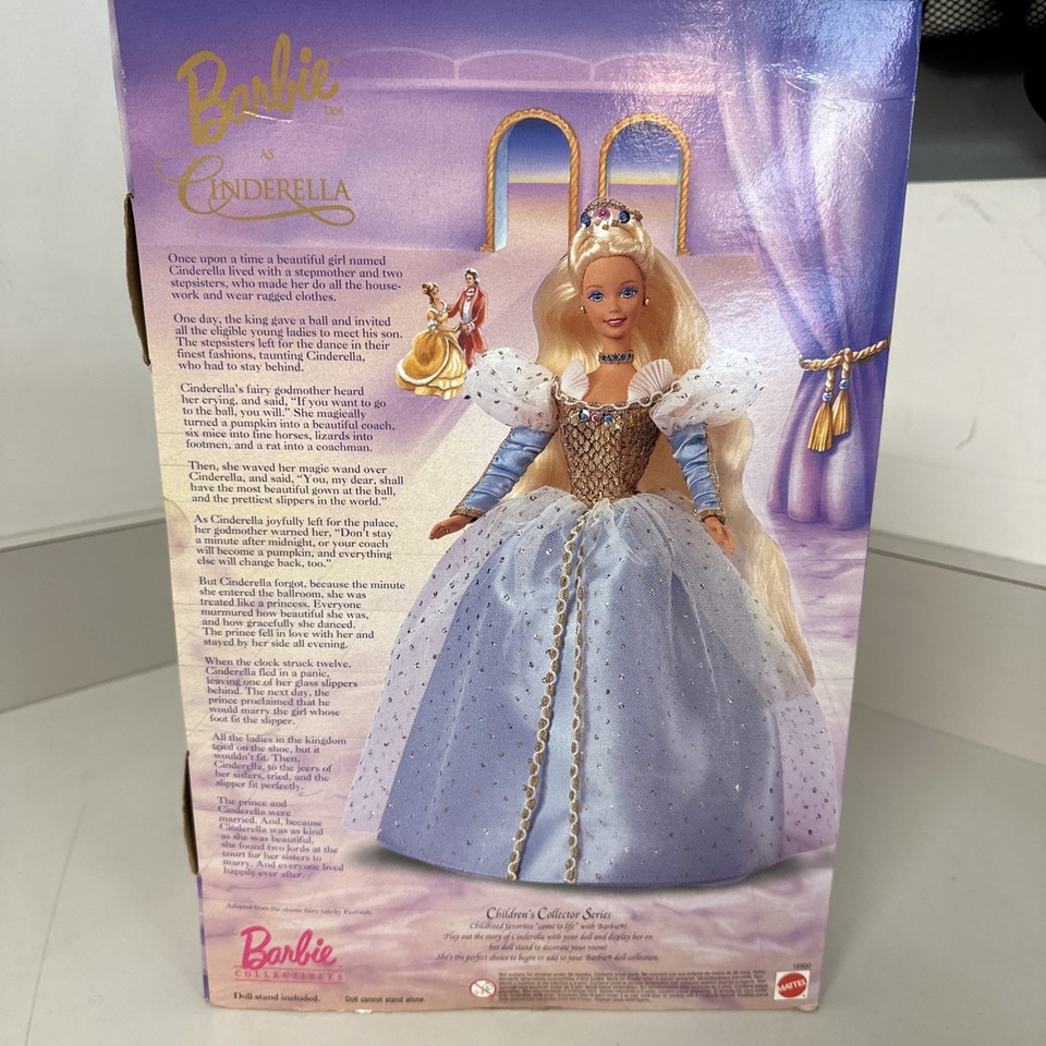 Mattel 1996 Barbie as Cinderella Children's Collector Series Doll 16900 ...