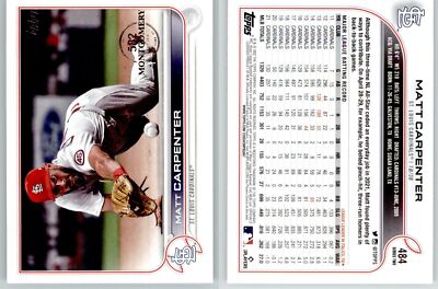 Matt Carpenter 2022 Topps 582 Montgomery Stamped Set #484 Cardinals | eBay