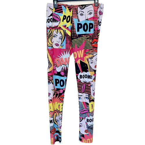 Alexandra - Graphic Outline Pop Art Comic Strip Stretch Leggings XL | eBay
