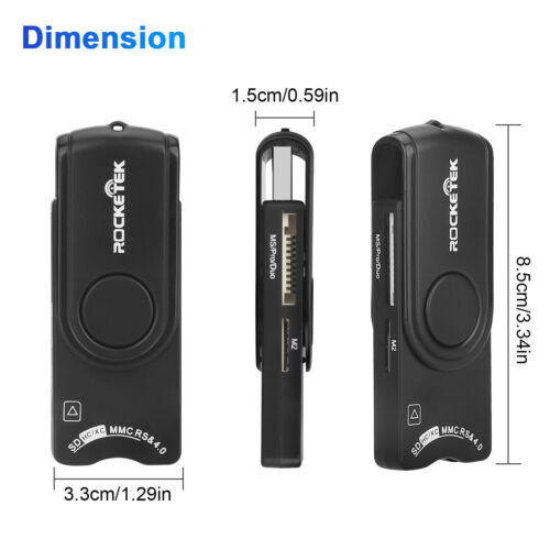 7-in-1 Smart USB 2.0 Micro TF SD MMC M2 Memory Card Reader Adapter for ...