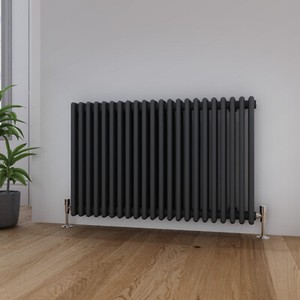 Traditional 3 Column Radiator Anthracite Horizontal Cast Iron Style Rad ...