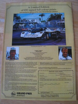 MIAMI LTD EDITION FULL COLOUR PRINT GRAND PRIX SPORTIQUE POSTER ADVERT ...