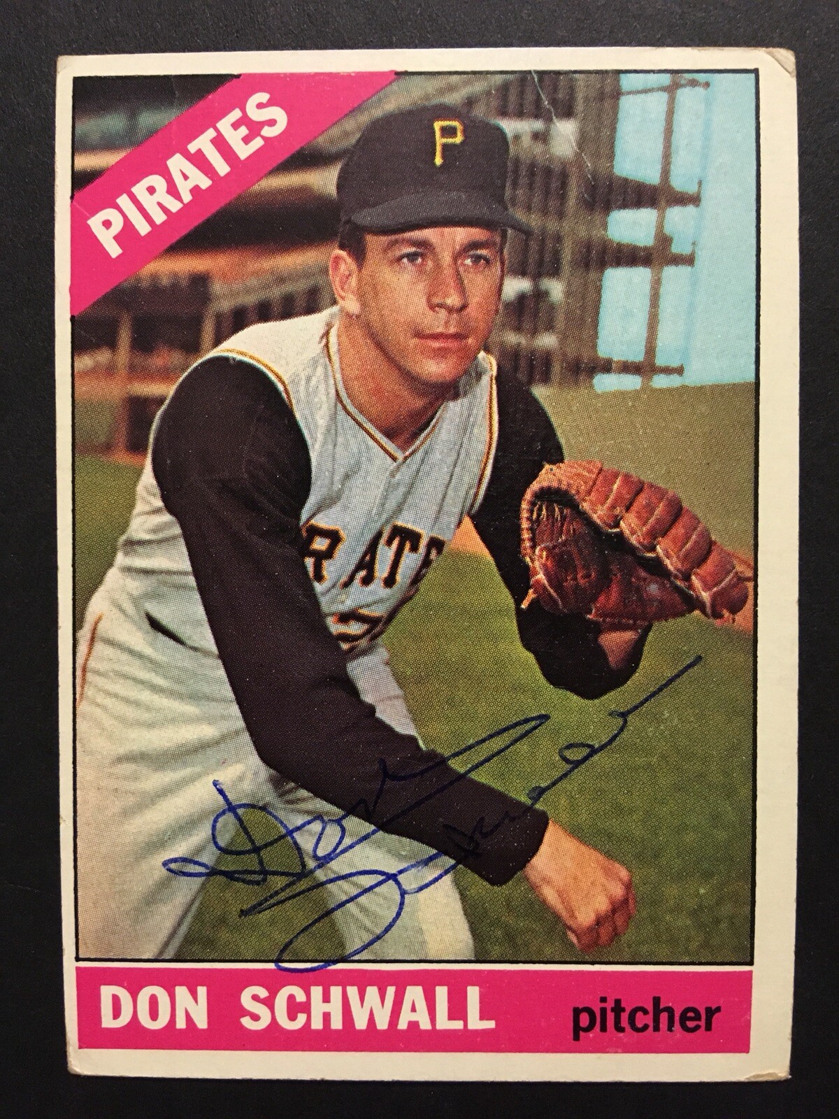 Don Schwall Pirates Signed 1966 Topps Baseball Card #144 Auto Autograph ...