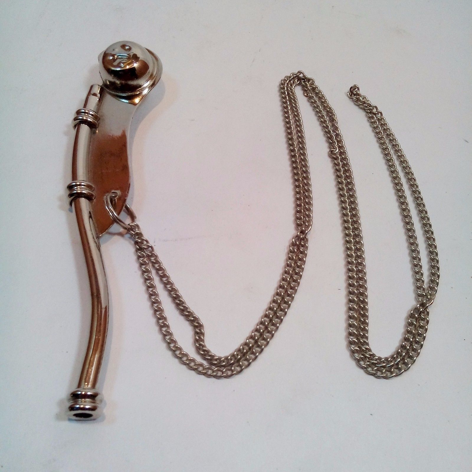 LOT OF 4 PCS NAUTICAL ANTIQUE BRASS SILVER BOATSWAIN'S PIPE BOSUN ...