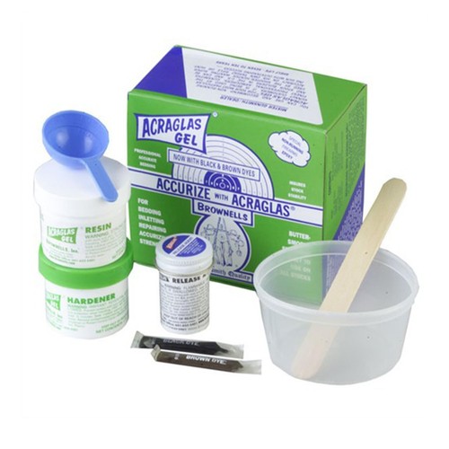 Brownells ACRAGLAS Gel Glass Bedding 2 gun Kit 4oz | eBay