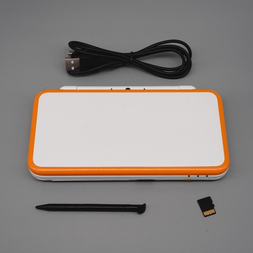 Nintendo "New" 2DS XL LL Console White & Orange w/ extras (USA Seller ...