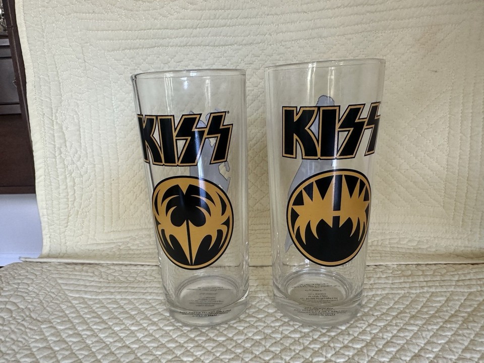KISS Band Collectible Drinking Glasses (Set of 4) - New No Box | eBay