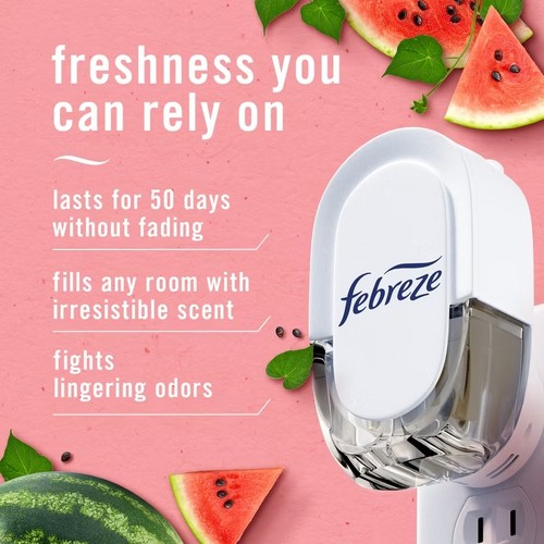 Febreze Plug Triple Refill Air Freshener Sweet Watermelon Vine - 3ct | eBay