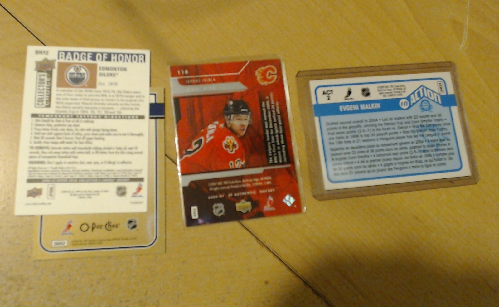 NHL UD CC Edmonton Oilers BADGE OF HONOR Temp TATTOO Card LOT | eBay