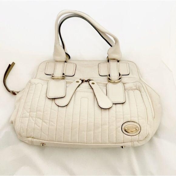 Chloe Bay bag in cream leather - Gem