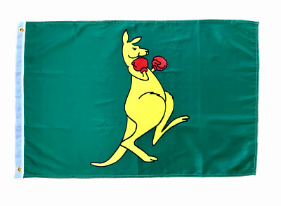 5x3ft Boxing Kangaroo Flag Large Heavier Duty Knitted Polyester Flag ...
