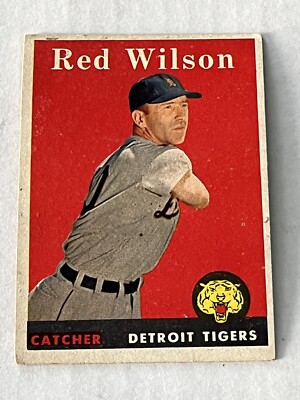 Vintage 1958 Topps Red Wilson Baseball Card #213 Detroit Tigers EX-MT ...