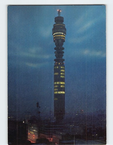 Postcard GPO Tower by Night At London England | eBay