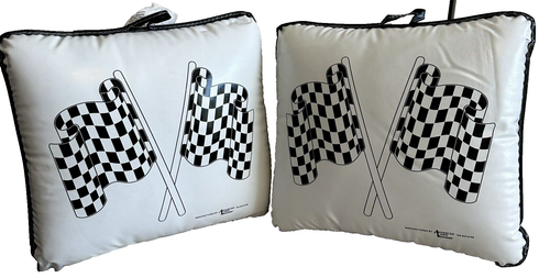 Advanced Vinyl Graphics Checkered Flags Throw Pillows 2 Cushions Car ...