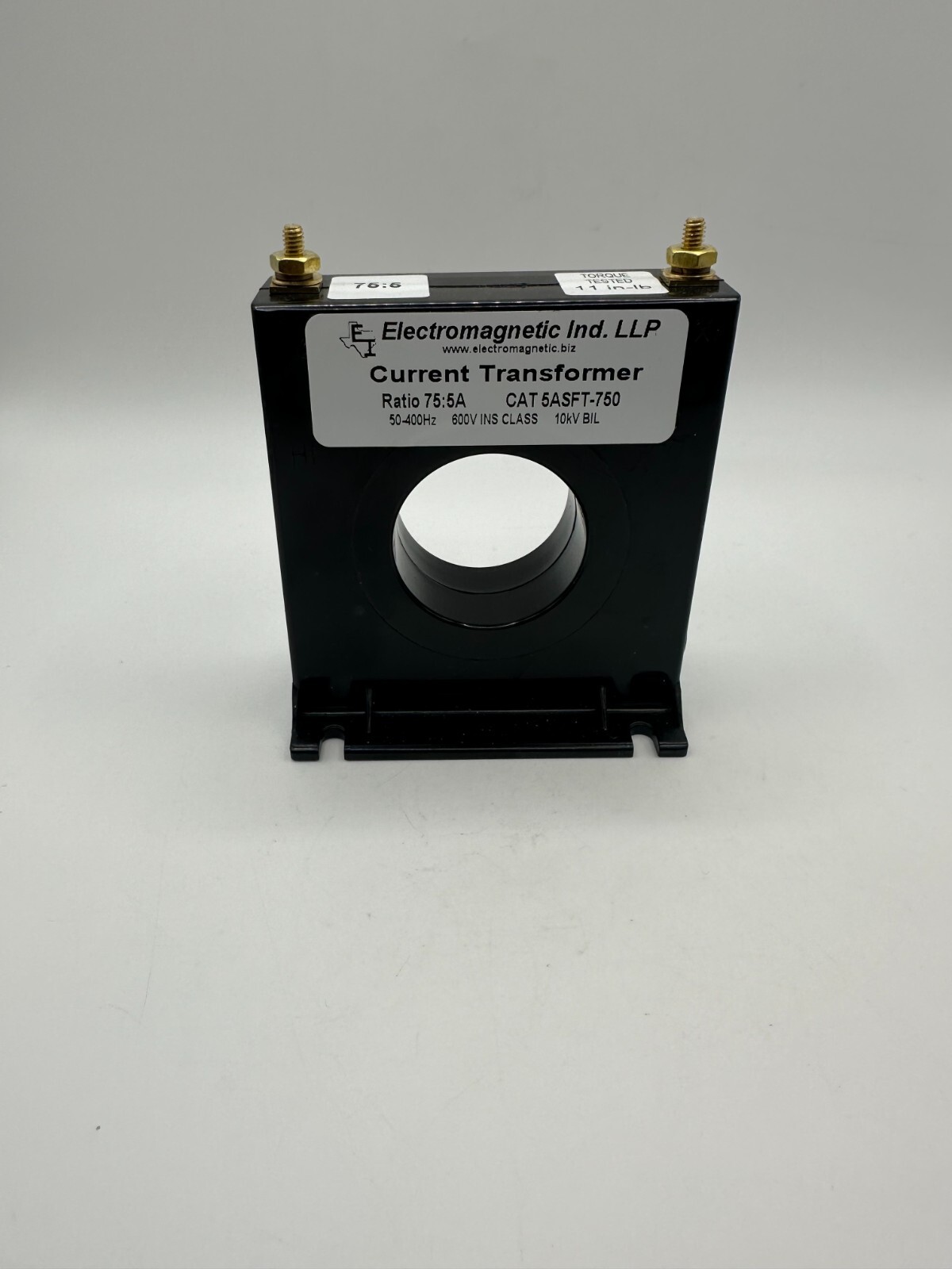 Electromagnetic Ind 5ASFT-750 Current Transformer 5A, Ratio: 75:5A ...