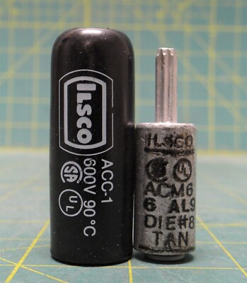Ilsco ACM-6 Terminal Plug Aluminum 6AWG AL/CU Rated Die Code #8, Die ...