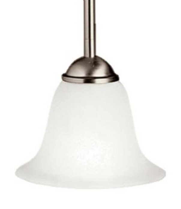 One Light Mini Pendant In Brushed Nickel By Kichler From The Dover ...