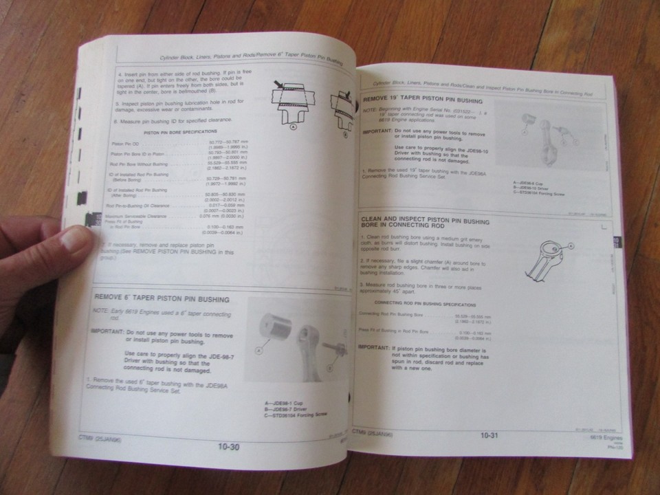 John Deere Engine Technical Manual series 500 6619 Diesel Engines CTM9 ...