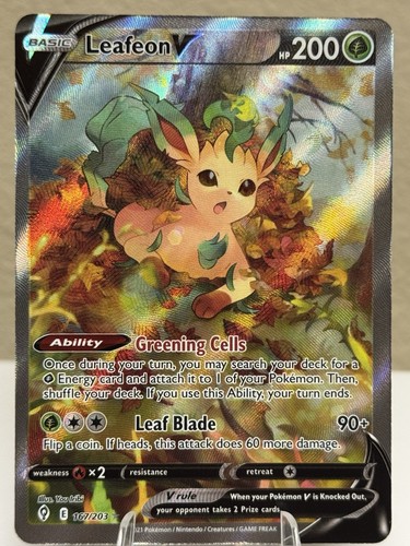 Leafeon V (Alternate Full Art) 167/203 Swsh07: Evolving Skies ...
