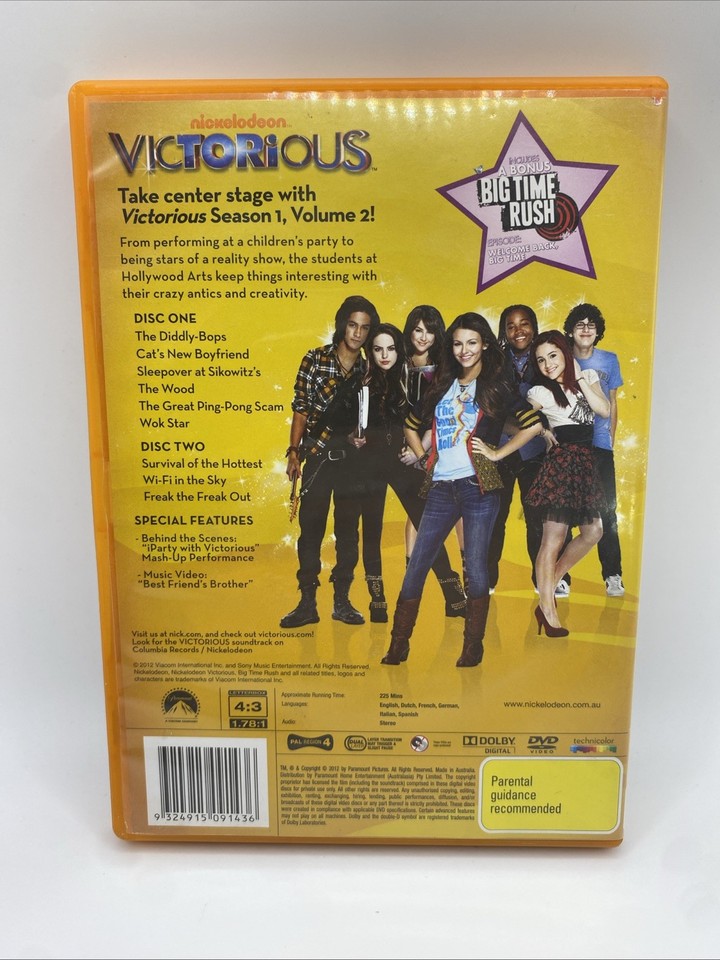 Victorious Season 1 Volume 2 DVD | Nickelodeon | Region 4 AU | eBay ...