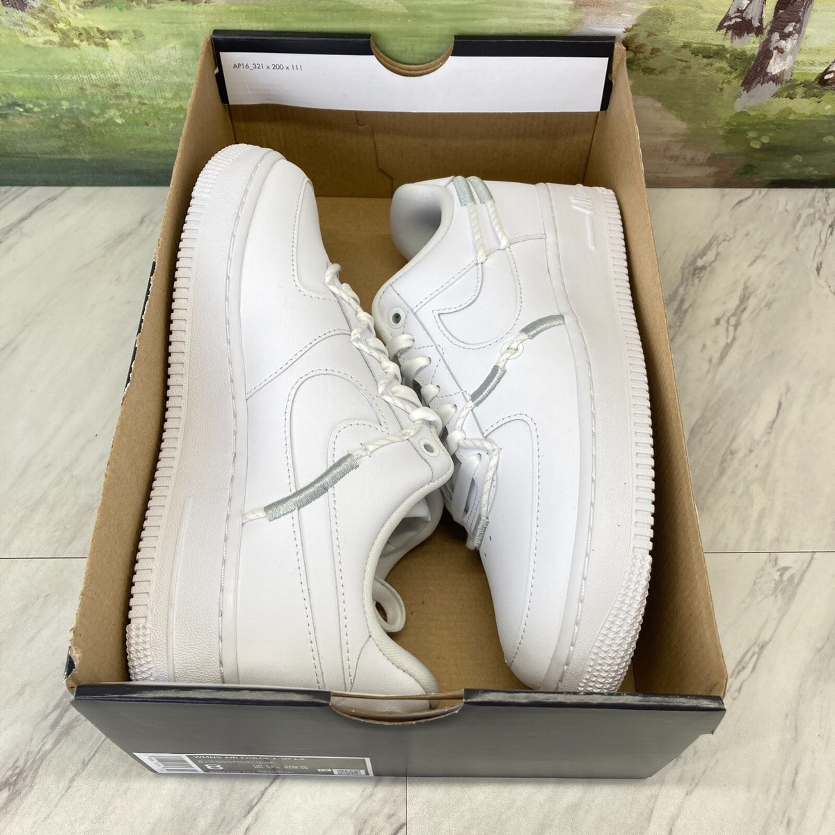 Nike Air Force 1 '07 LX Triple White Silver DH4408-101 Women Nike Air Force 1 '07 LX Triple White Silver DH4408-101 Women
