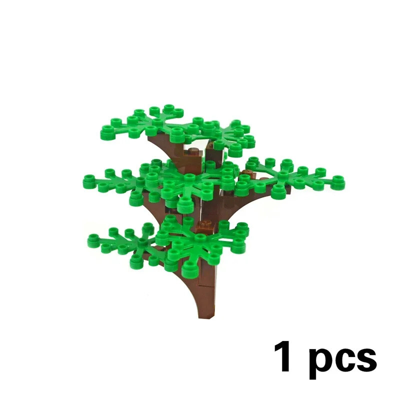City Tree Green Bush Garden MOC Flower Grass for Lego Building Blocks ...