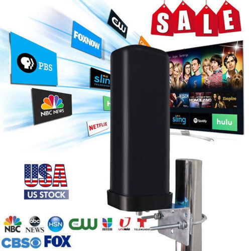 6000 Mile Outdoor TV Antenna Digital HDTV 4K Amplified 360° UHF VHF ...