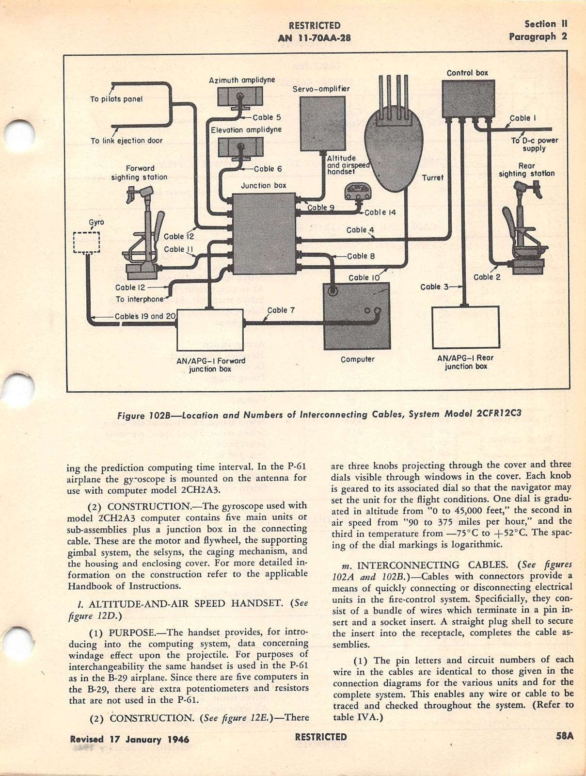 1946 P-61 Remote Control Turret System Overhaul Inst's Flight Manual ...