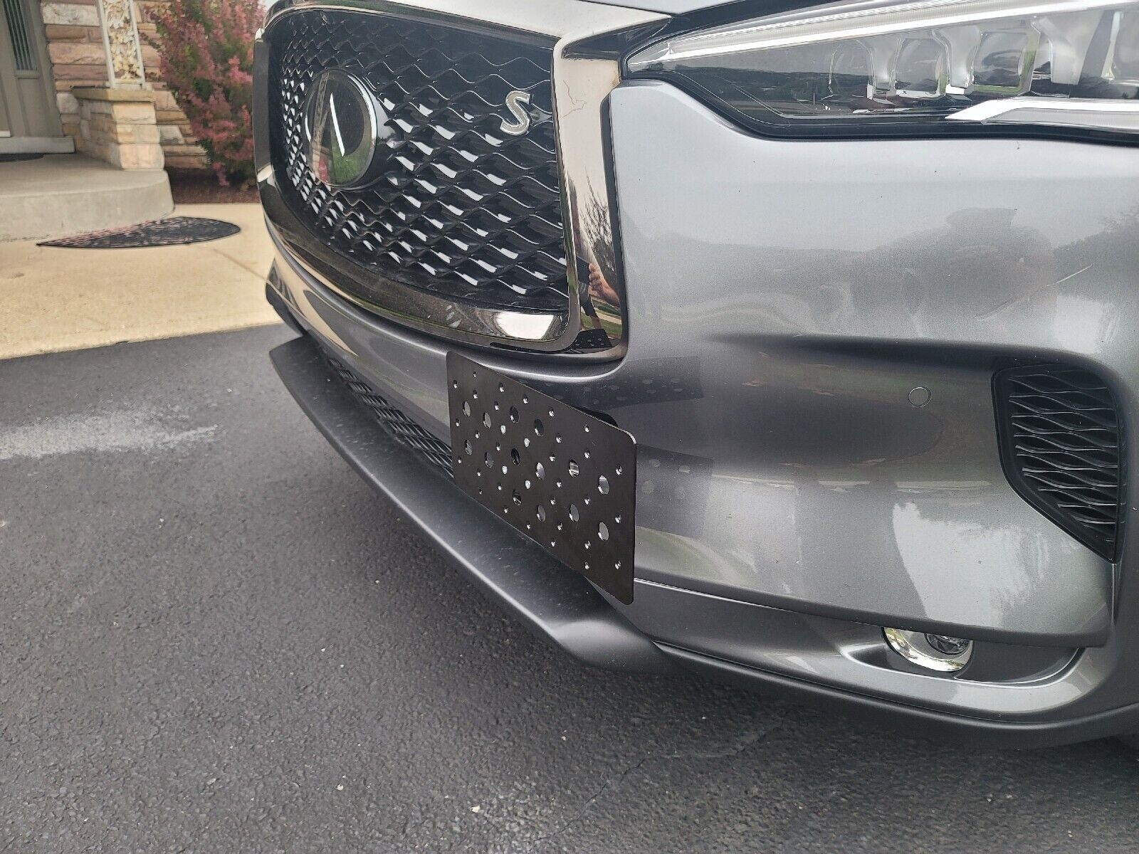 Bumper Tow Hook License Plate Mount Bracket Kit For INFINITI QX50 2019 ...