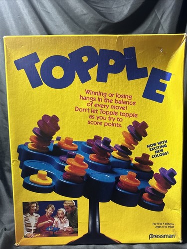 Topple Game - Winning or losing hangs in the balance! - Pressman 1999 ...