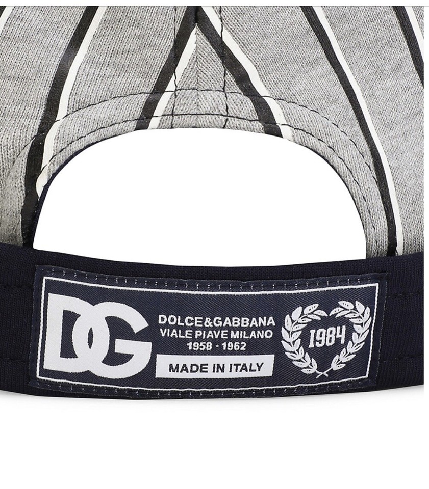 dolce gabbana Game Day Dg Logo Stripes Baseball Cap 58medium Elegant ...