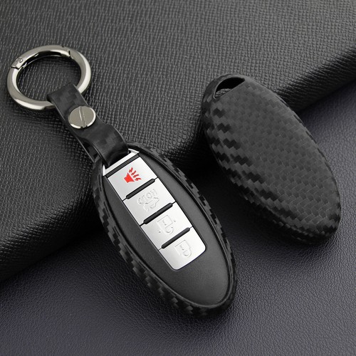 Smart Car Key Case Carbon Fiber Protector Remote For Nissan Infiniti ...