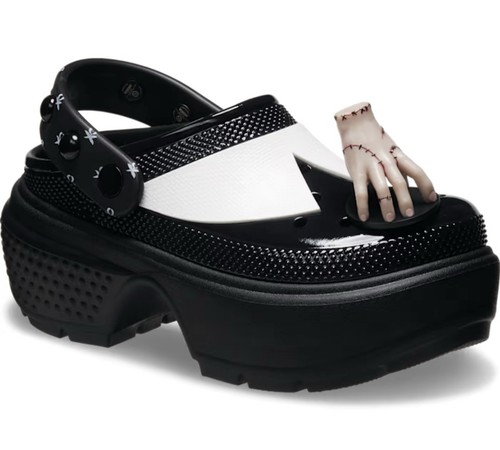 WEDNESDAY ADDAMS X CROCS STOMP CLOGS NWT S10 | eBay