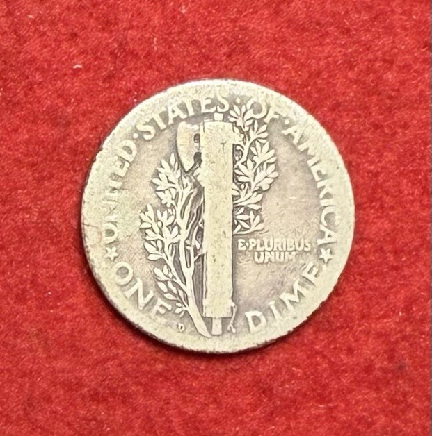 1921 D Denver Mercury Dime Key Date 10C 90% Silver From Large US Dimes ...