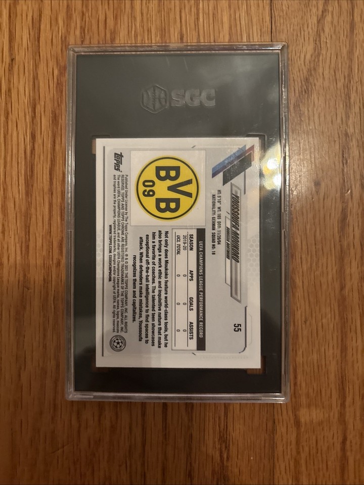 2020-21 Topps Chrome UEFA Youssoufa Moukoko #55 RC Rookie Card BVB SGC ...