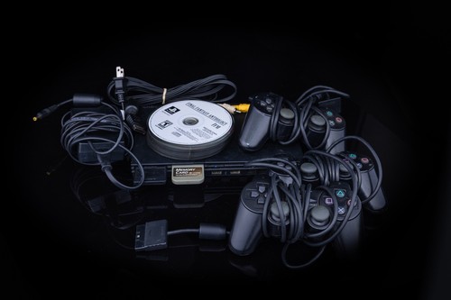 Sony Playstation 2 Slim PS2 Console + 3 Controllers, 2 Mem Cards ...