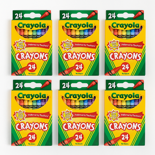 Crayola 24 Count Assorted Color Crayons – Lot of 6 Packs (144 total) | eBay