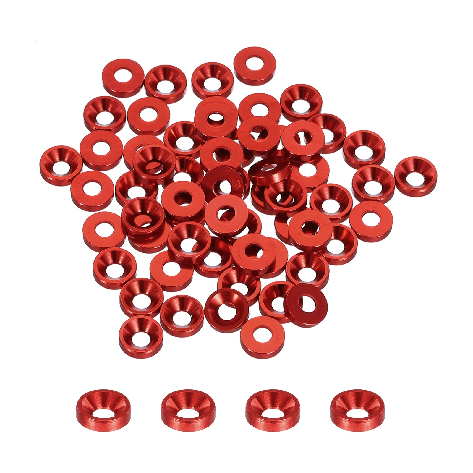 60pcs M3 Counterbore Washers, 8mm/0.31inch Aluminum Alloy for RC, Deep ...