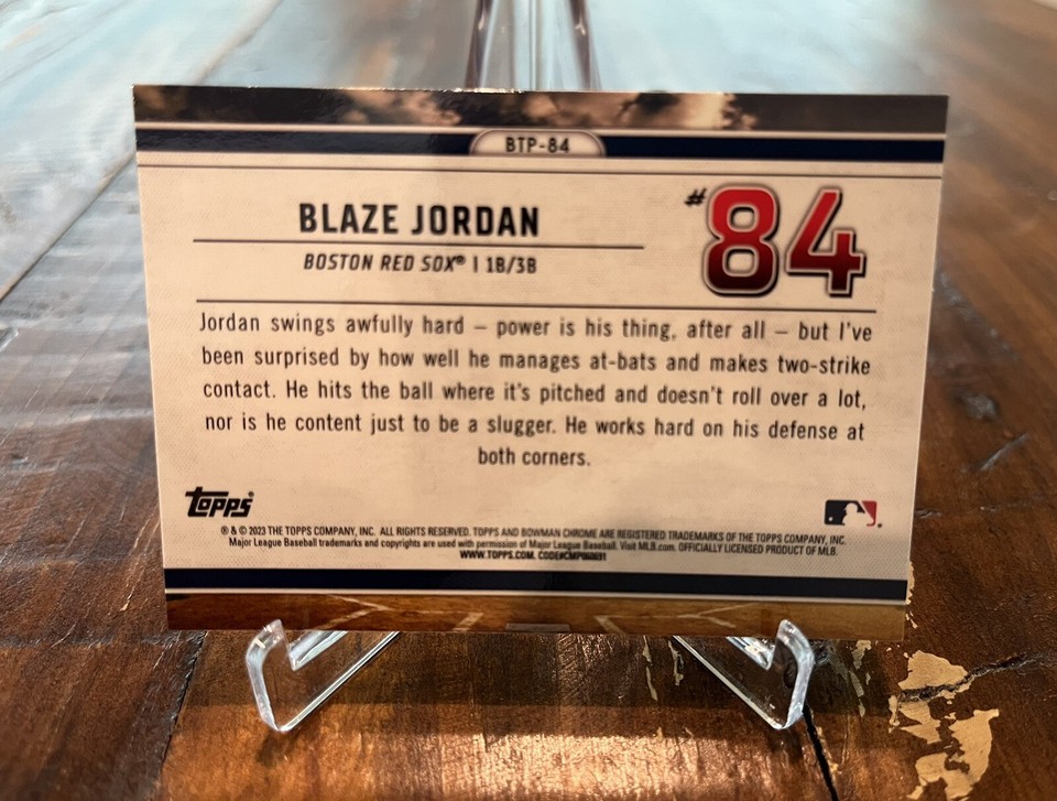 BLAZE JORDAN - 2023 Bowman Chrome Bowman Scouts Top 100 Card #BTP-84 ...