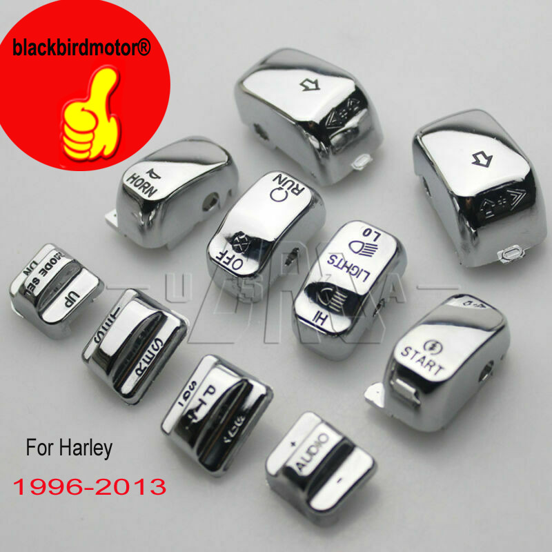 10 Pcs Hand Control Switch Housing Button Cover Cap Kit for Harley 96 ...
