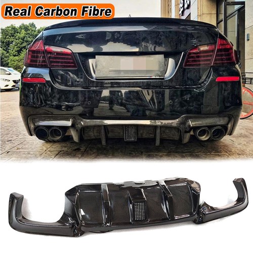 For BMW F10 528i 550i 535i 10-16 REAL CARBON Rear Bumper Diffuser Lip W ...