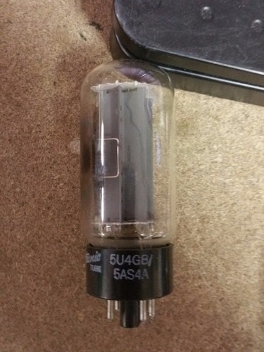 GE BLACKPLATE 5U4GB / 5AS4A rectifier tube - Tested Good on B&K Tester ...
